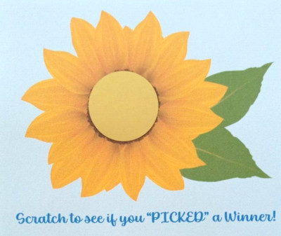 Bridal Shower Scratch-Off Game, Baby Shower Scratch Off Game, Sunflower ...