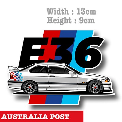 BMW E36 M3 Car, BMW 3 Series E36 Model Car Sticker | eBay