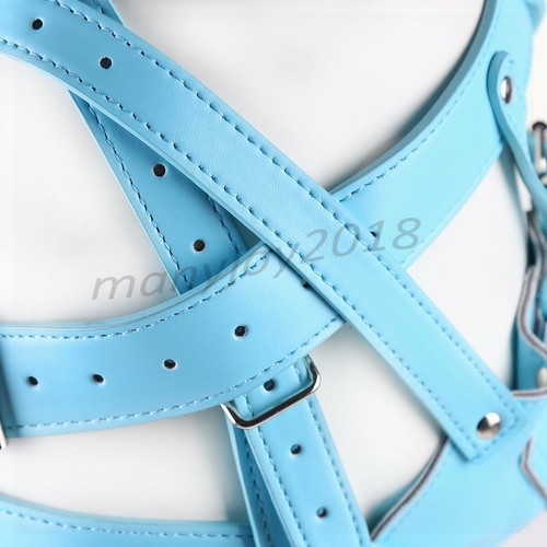 Quality Faux Leather Gimp Head Harness Riding Hood Lockable Bondage ...