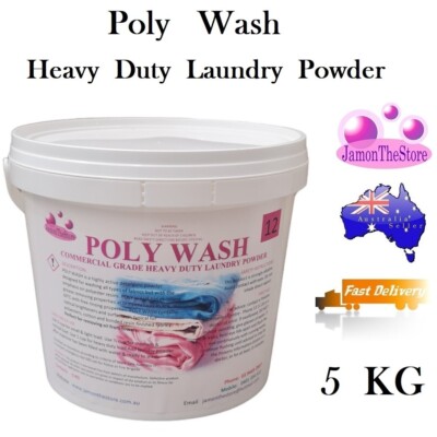 Poly Wash Commercial Grade Heavy Duty HD Laundry Powder Detergent 5 Kg ...