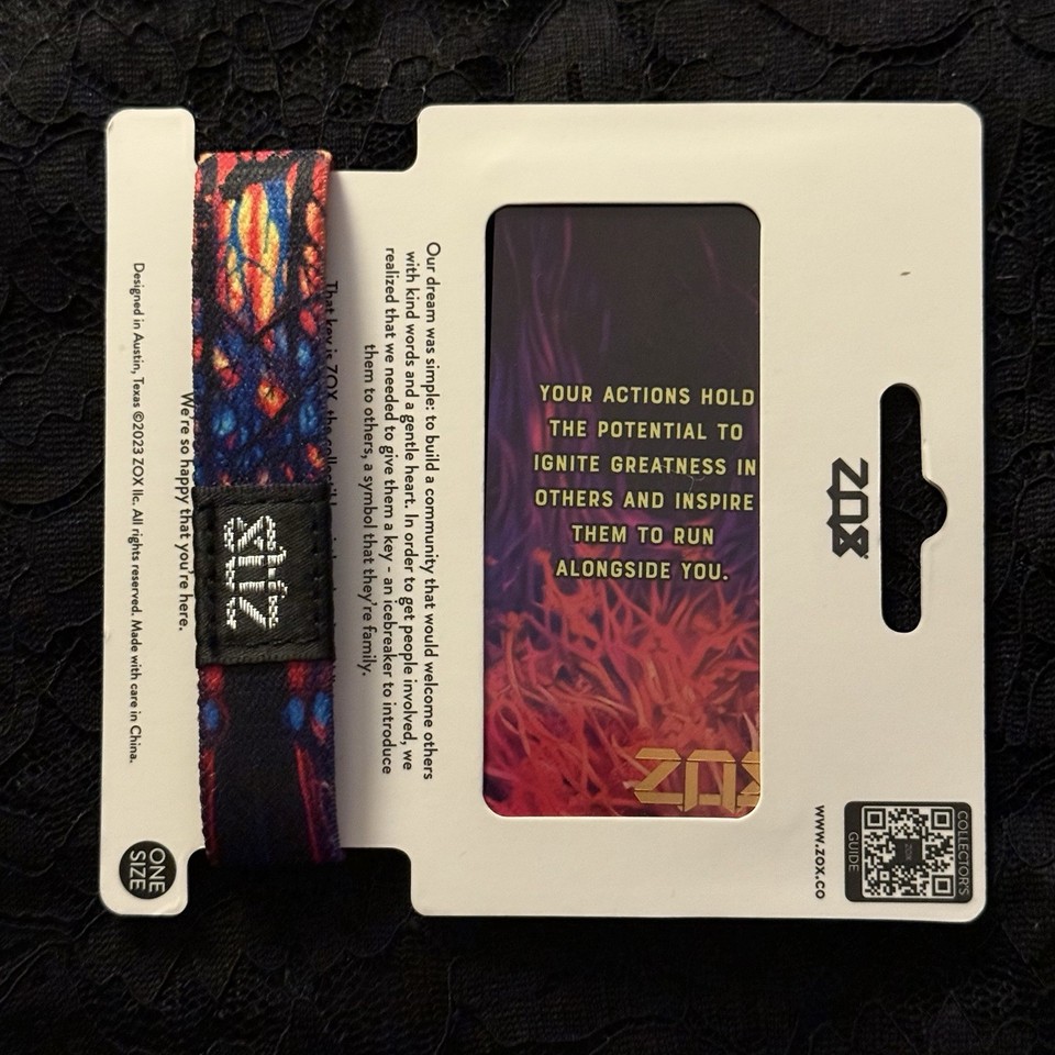 New! ZOX Single *LEAD THE PACK* Sz MEDIUM/ONE SIZE Reversible Wristband ...