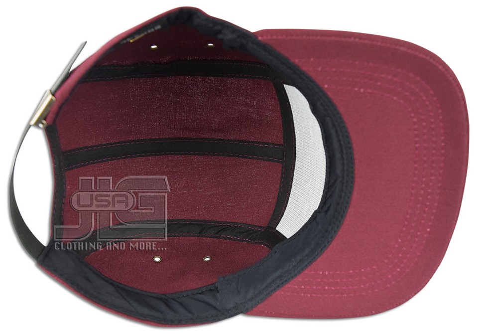 5 Panel Solid Camo Strap-back Adjustable Leather Strap Cap Hat JLGUSA ...