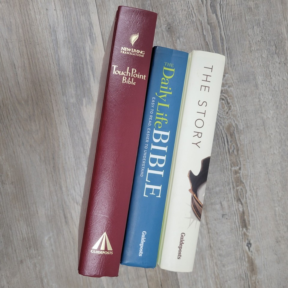 3 Lot TouchPoint Bible Guideposts NLT Hardcover The Story Daliy Life ...