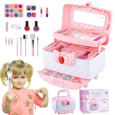 kids makeup kit for girl - little girls real make up set washable ...