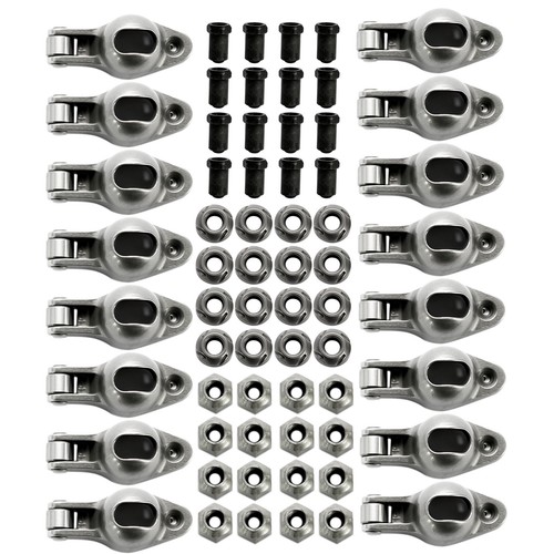 16Pcs Steel Roller Tip Rocker Arms Set for Small Block Chevy 350 1.6 ...