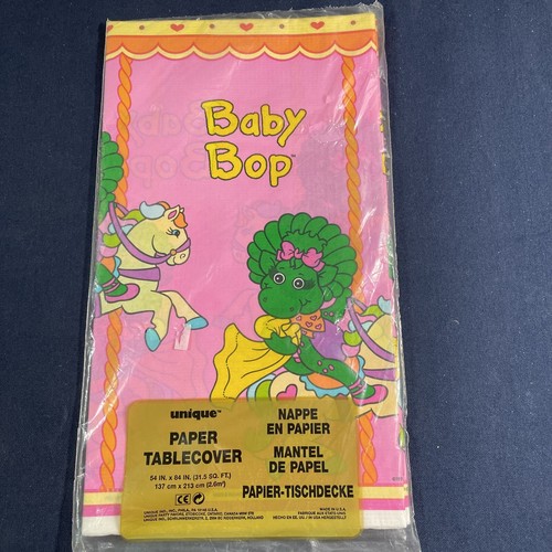 Baby Bop Vintage 1993 Paper Table Cloth Cover Barney the Purple ...