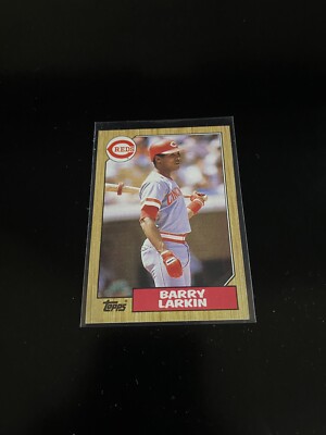 Barry Larkin REDS ROOKIE CARD 1987 Topps Baseball RC Cincinnati PWE | eBay