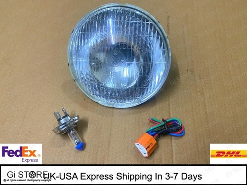 Lucas 7" inch Classic Car Sealed Beam Head Lamp Light Halogen H4 ...