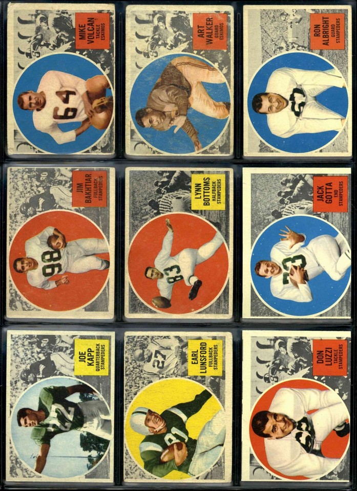 1960 Topps Football CFL Complete Set 88/88 VG | eBay