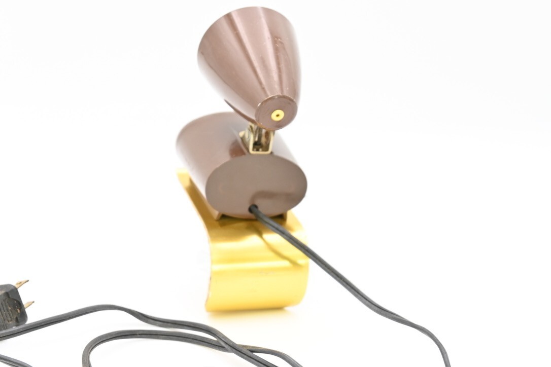 Vintage Tensor Brushed Gold and Brown Headboard Reading Light Lamp ...