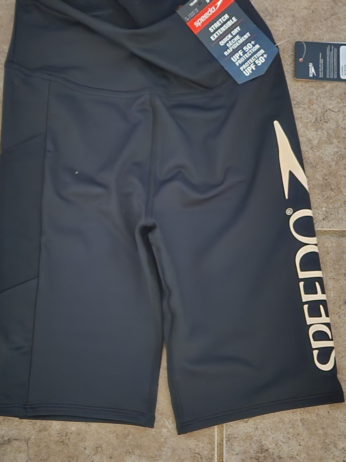 New! Women's Speedo Bicycle Spandex Jammer Shorts Black Long Length ...