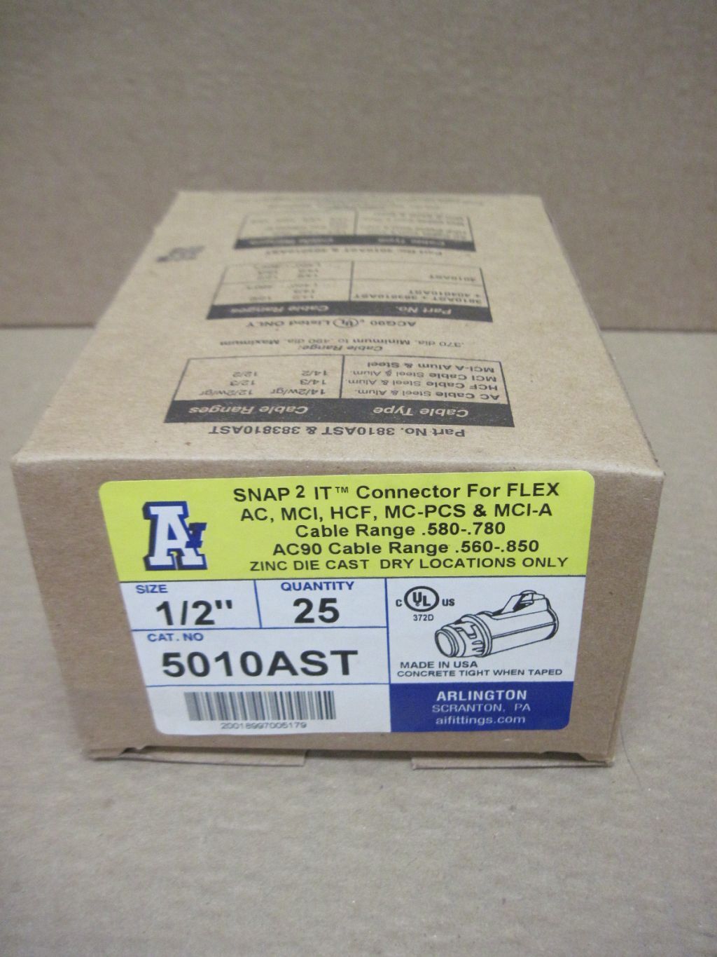 Arlington 5010AST Snap 2 it 1/2in Insulated Connector BOX OF 25 | eBay