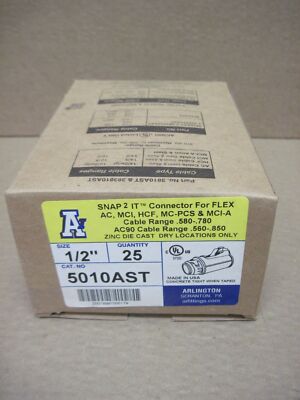 Arlington 5010AST Snap 2 it 1/2in Insulated Connector BOX OF 25 | eBay