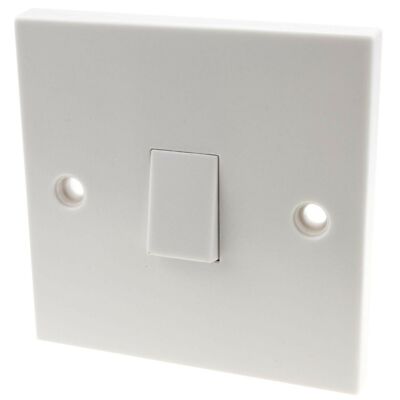 Electrical UK Domestic Household Light 1 Way Single Light Switch White ...