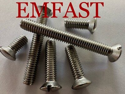 6BA 4BA 2BA Raised slot countersunk machine screws stainless steel ...