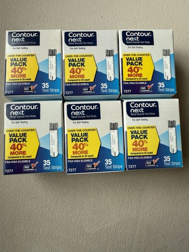 6 Pack Contour Next Glucose Test Strips 35 Count Total 210 Exp 2026 | eBay