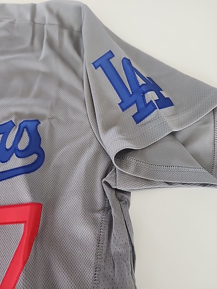 SHOHEI OHTANI #17 Los Angeles Dodgers Grey Away Jersey Men's Size ...
