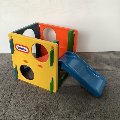DOLLHOUSE SIZE Vintage Little Tikes Jungle Gym Slide Play Cube | eBay