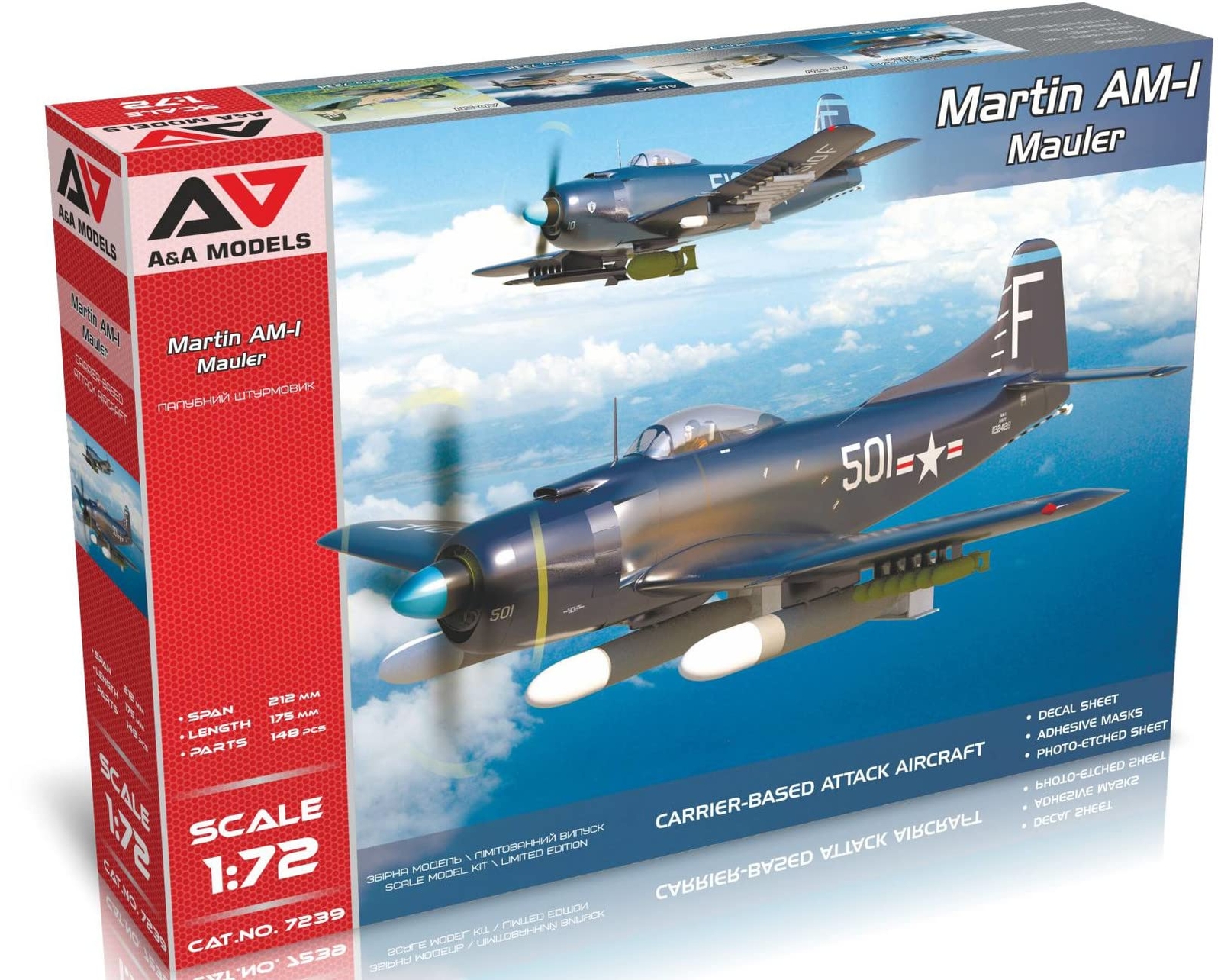 A&A Models 1/72 US Navy Martin AM-1 Mauler Model kit MDVAAM7239 ...