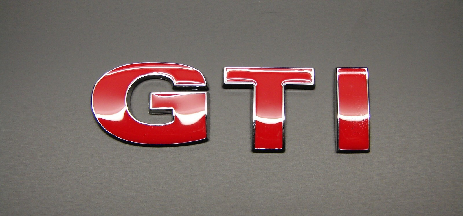 RED GTI LETTERS 3D CAR Emblem Decal STICKER SELF ADHESIVE BACK GTI | eBay