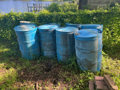 55 Gallon Plastic HEDRUM Barrels - Ideal for Floating Dock "LOCAL ...