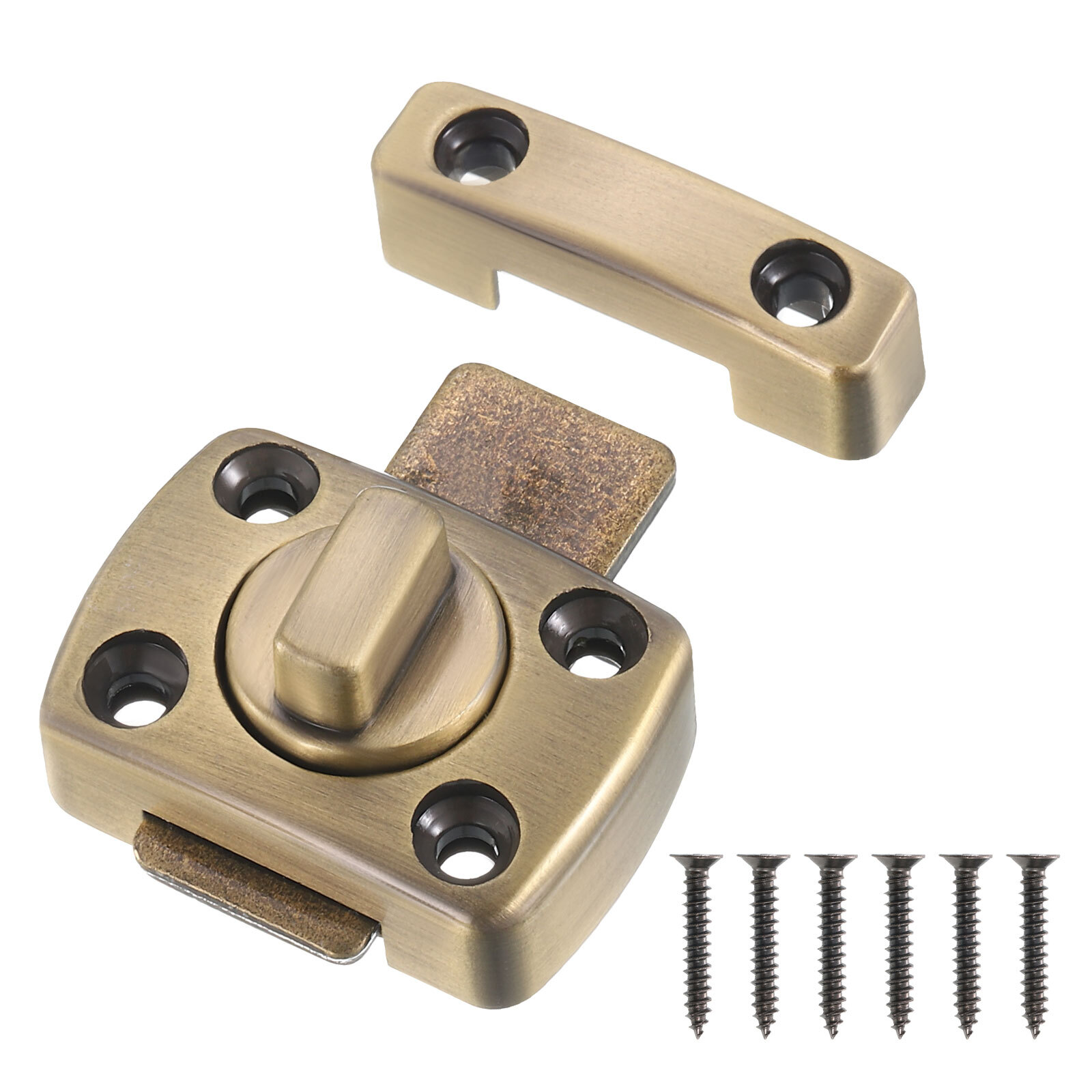 Rotate Bolt Latch, Door Lock Gate Latches Nail-free, 1.7x1.2" Bronze ...