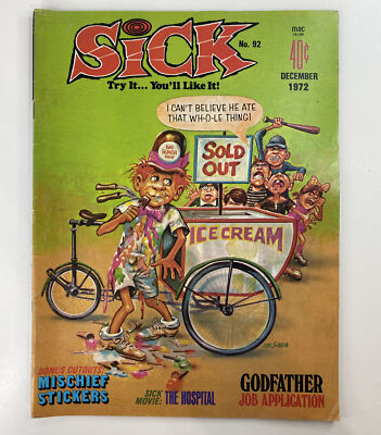 Sick Magazine: SICK #92 december 1972 | eBay