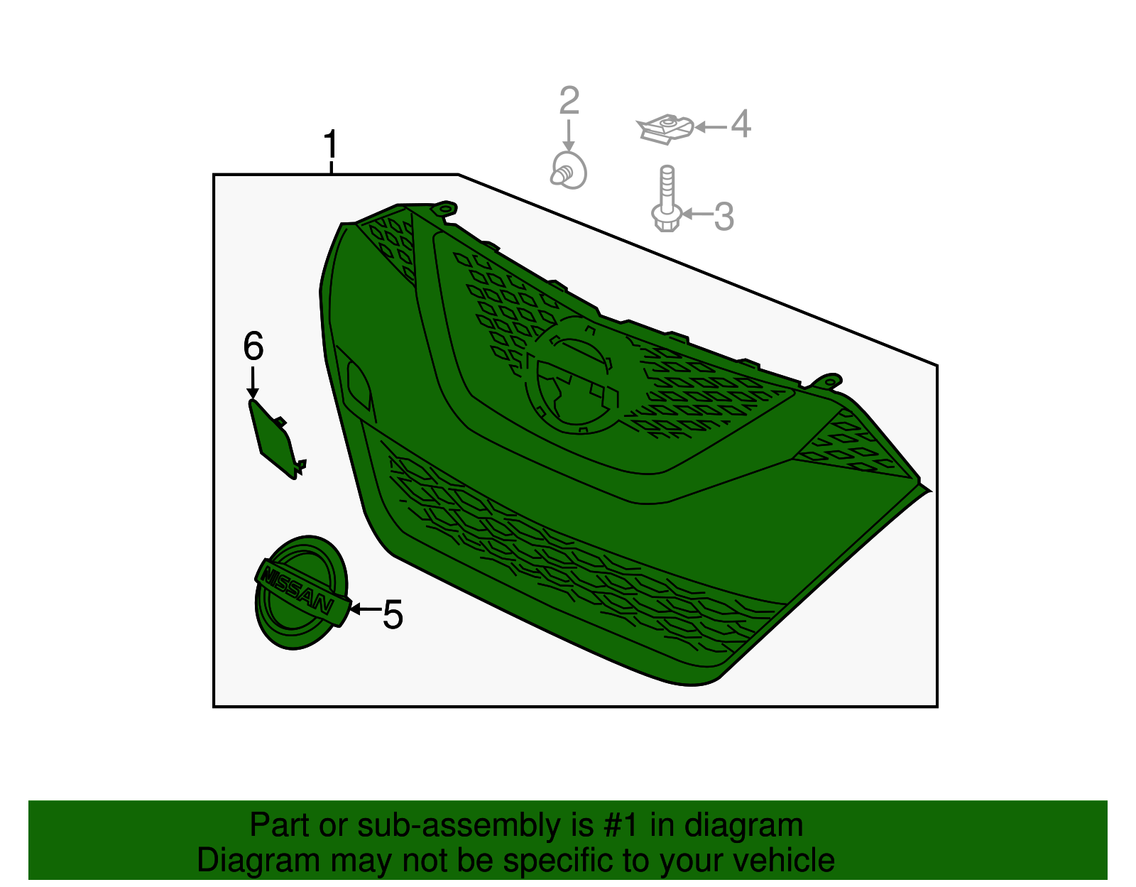 Genuine OEM Grille for Nissan 623104RA0C for sale online | eBay