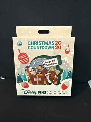 Disney Christmas Countdown Clock 2024 mini Jumbo Pin - Chip n Dale | eBay