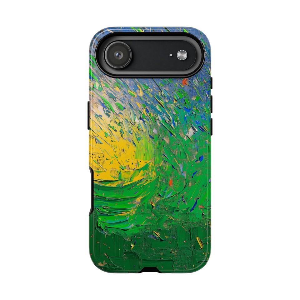 Phone Ink - Cover Case for iPhone Galaxy Pixel - Green Paint Splatter ...