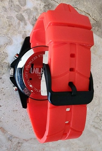 Unlisted Kenneth Cole UL1154 Fashion Watch Black Red Analog Digital New ...