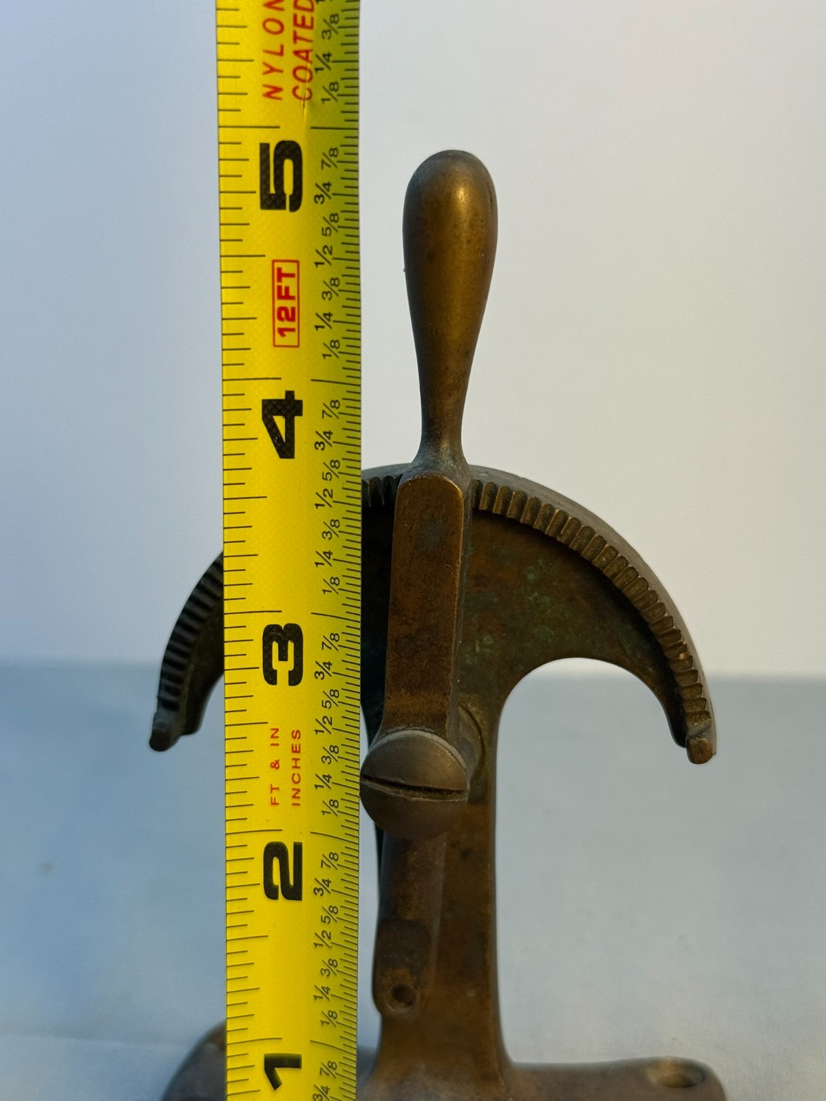 Antique Cobbler Shoe Last Clamp Adjustable Bench Mount Brass Ratchet ...