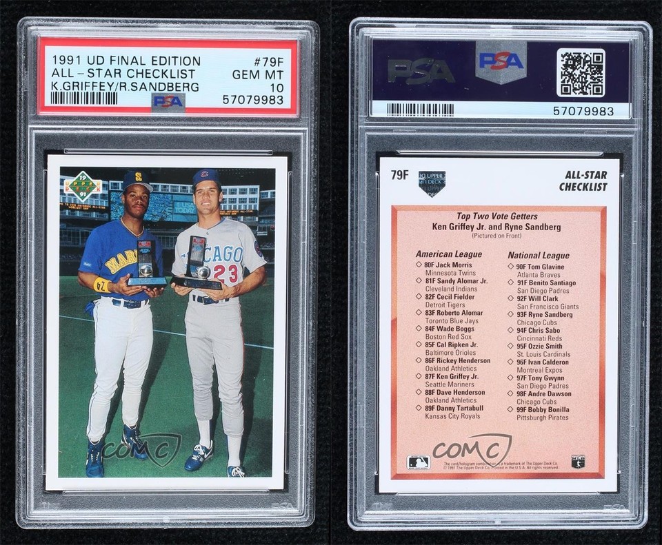 1991 Final Edition Box Set Ken Griffey Jr Ryne Sandberg PSA 10 GEM MT HOF 1ec2 | eBay