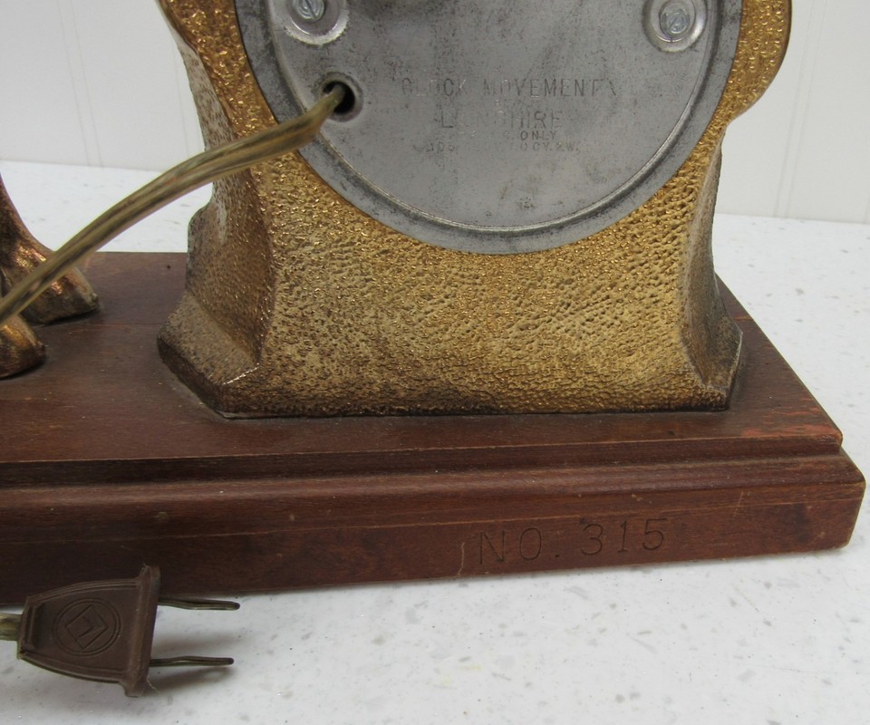 Vintage Lanshire Brass Horse Clock Model No. 315 for parts or repair | eBay