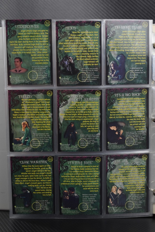 Huge Collection of Buffy the Vampire Slayer Inkworks 1999 Cards Joss ...