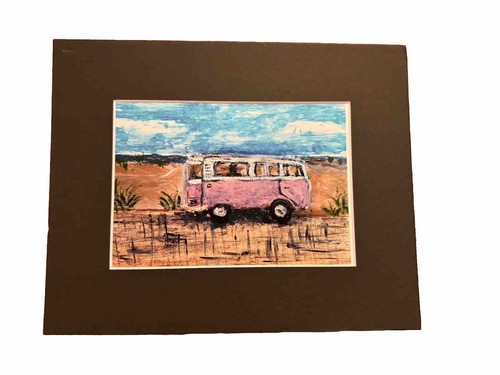Volkswagen Bus Camper Art Print Pastel 8x10 VW Decor Wall | eBay