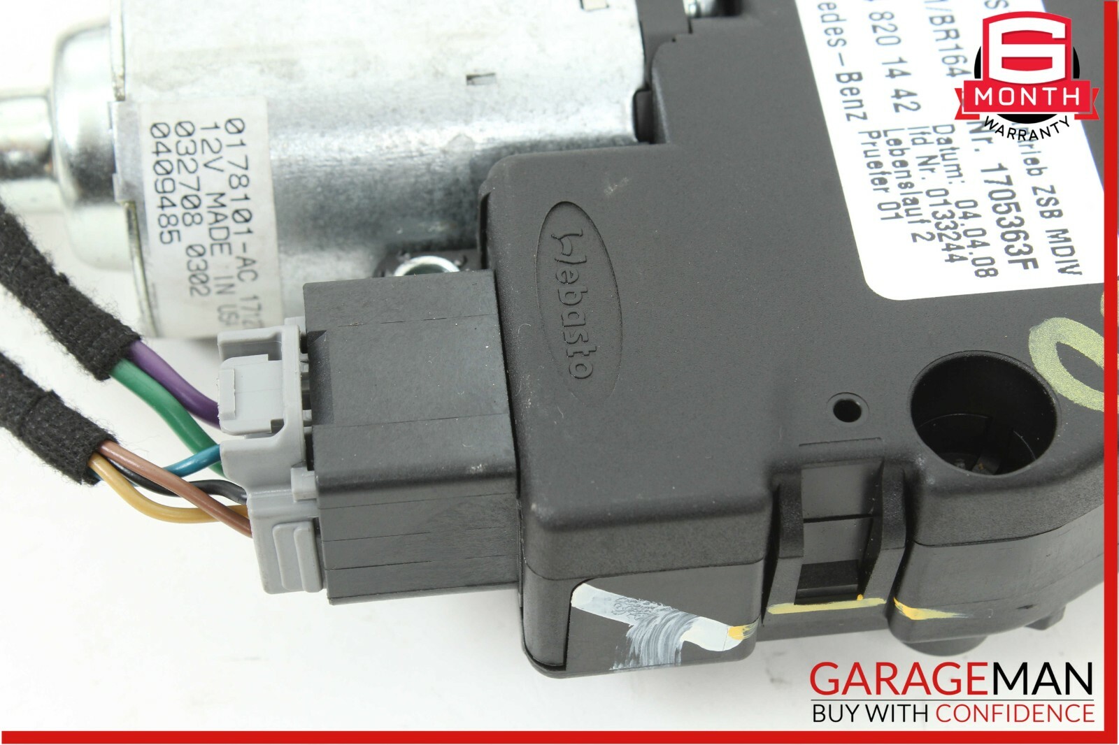 06-12 Mercedes X164 GL450 Panoramic Sunroof Sun Roof Motor 1648201442 ...