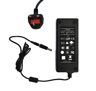 Replacement 48V AC-DC Adapter Power Supply for POE Reolink RLN8-410 NVR ...