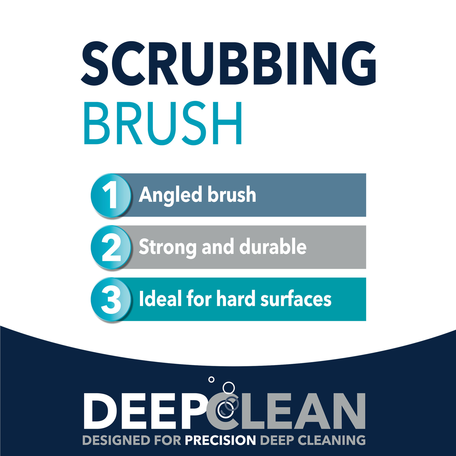 Beldray Scrubbing Brush Deep Clean Non-Slip Angled Head For Precision ...