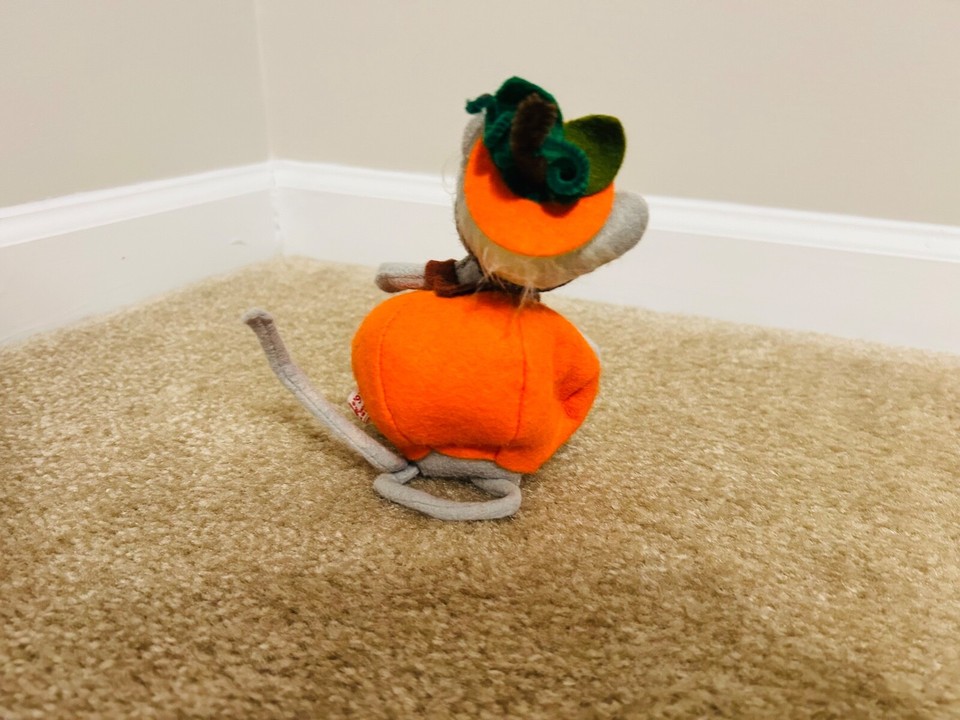 Vintage Annalee '98 Mouse in Pumpkin Costume Closed Smile Open Eyes | eBay