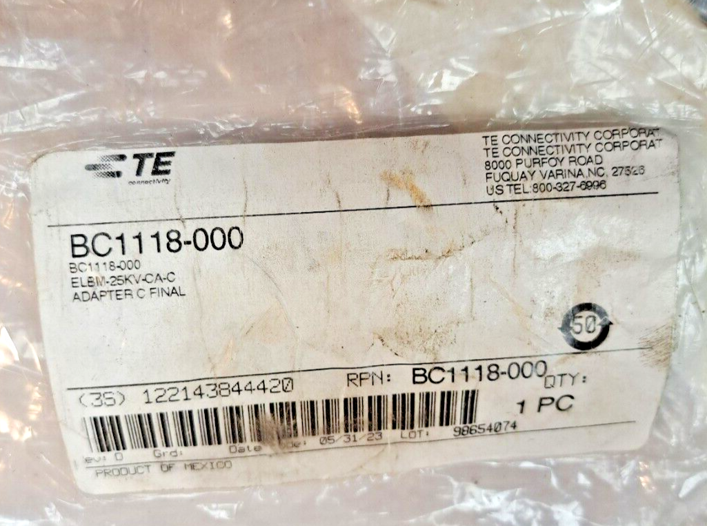 TE CONNECTIVITY BC1118-000 CABLE ADAPTER | eBay