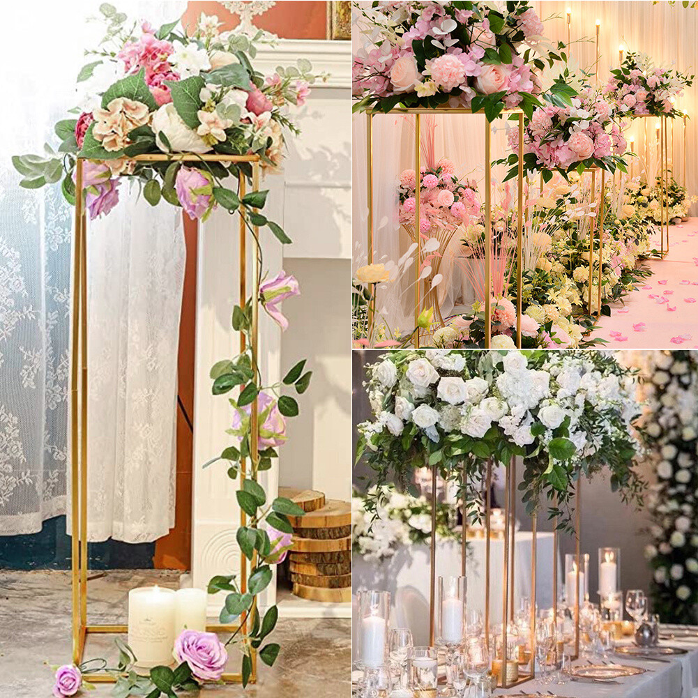 Square Metal Flower Rack Pedestal Stand Centrepiece Wedding Plinths ...