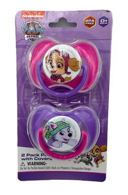 Nickelodeon Paw Patrol Pacifiers With Covers Pacifier Twin Pack | eBay