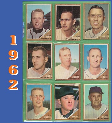 NY Mets 1962 1963 1964 1965 1966 1967 1968 1969 1970s 1980s 1990s Topps ...