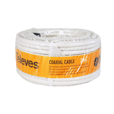 Cable Coaxial Interior Blanco CCS/AL CPR ECA en Bobina de 20m 435501 de ...