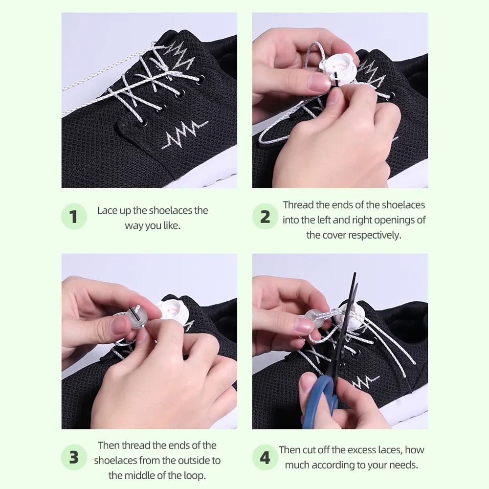 Adults Kids No Tie Shoe Laces Stretching Lock Lazy Laces Shoe ...