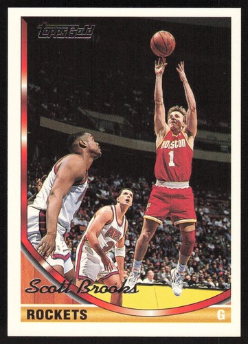 1993-94 Topps Gold Scott Brooks #107 Houston Rockets | eBay