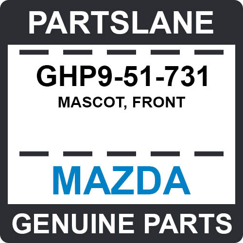 GHP9-51-731 Mazda OEM Genuine MASCOT, FRONT | eBay