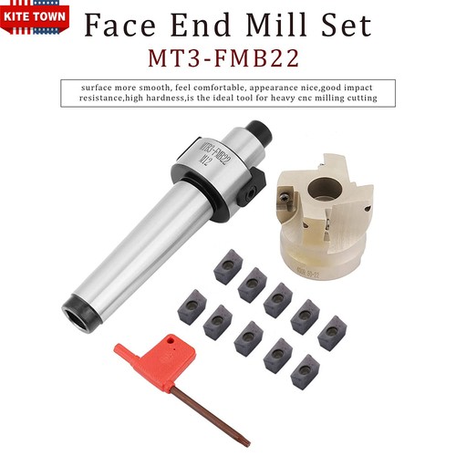 MT3-FMB22 M12 Arbor 400R 50MM Face End Mill Shell Cutter 10Pcs APMT1604 ...
