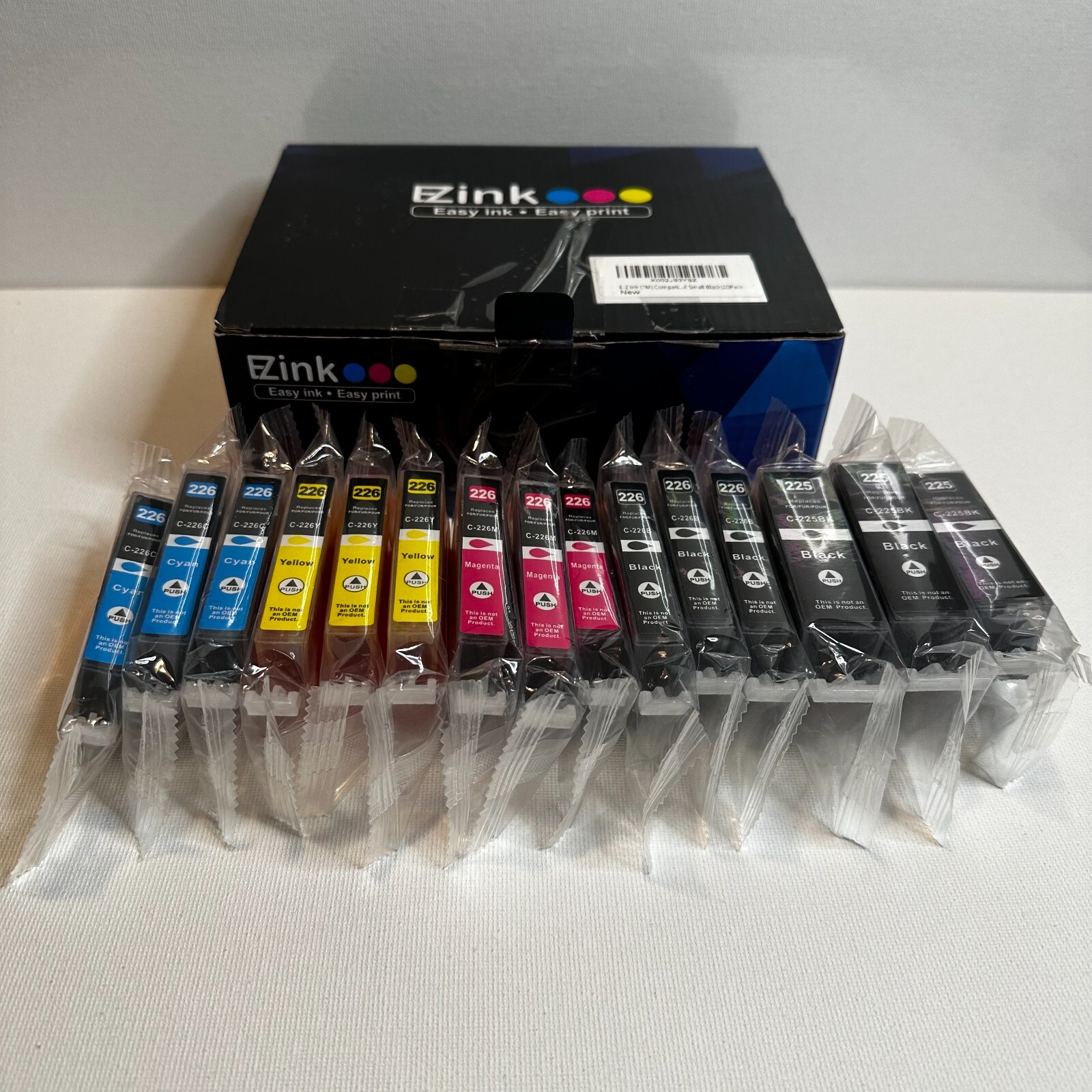 EZ Ink Cartridges Lot Of (12) New Sealed Canon C226 & (3) C225; Exp ...